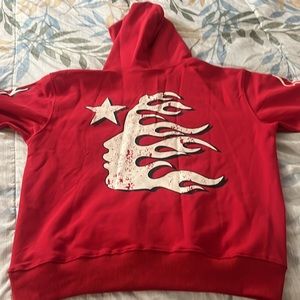 Hellstar | Sweaters | Hell Star Red Faded Hoodie | Poshmark